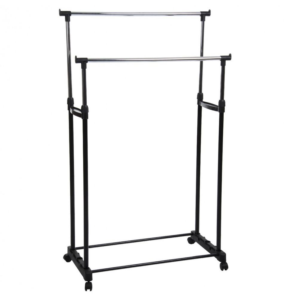 Buy Adjustable Clothes Rack - 2 Extendable Bars - Laundry Storage at ...