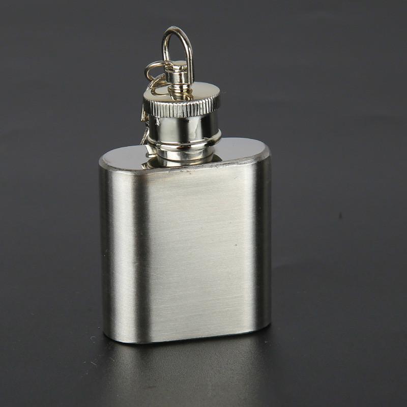 Cheap Portable Stainless Steel Hip Flask Keychain 1 Oz Small Wine ...