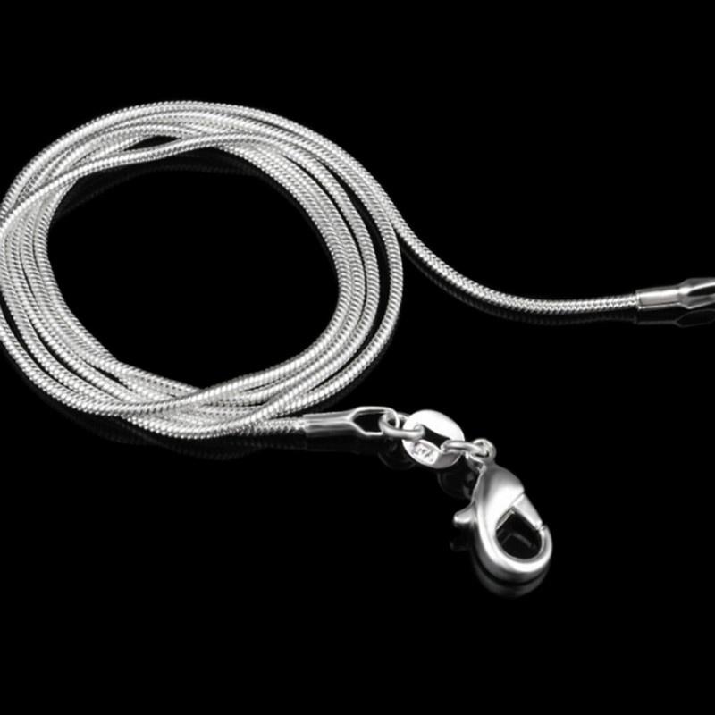 Buy Women Silver Simple Serpent Chain Necklace Clavicle Chain at ...