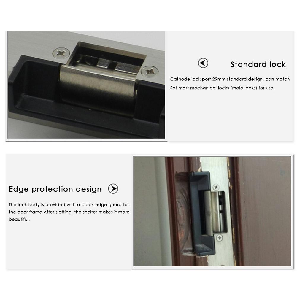 DC12V Adjustable Lock-tongue Secure Electric Strike Lock Safe Unlock ...
