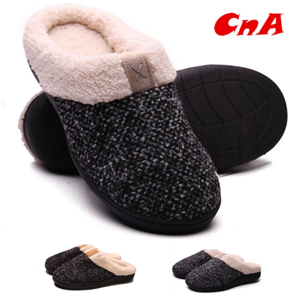 Buy Men Women Cozy Memory Foam Slippers House Shoes Indoor Outdoor Anti ...