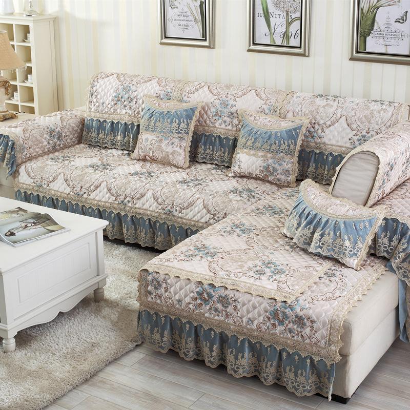 Купить Европейские кружевные роскошные чехлы на диваны, жаккардовые ...