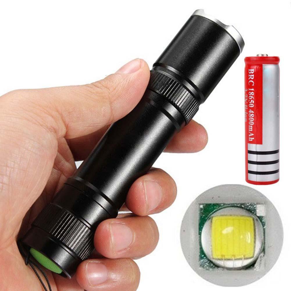 Buy 5000lm T6 LED Zoomable 18650 Flashlight Torch + 18650 Battery at ...