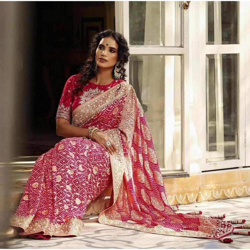 Cheap Indian Traditional Soft lichi silk golden jari design and grand ...