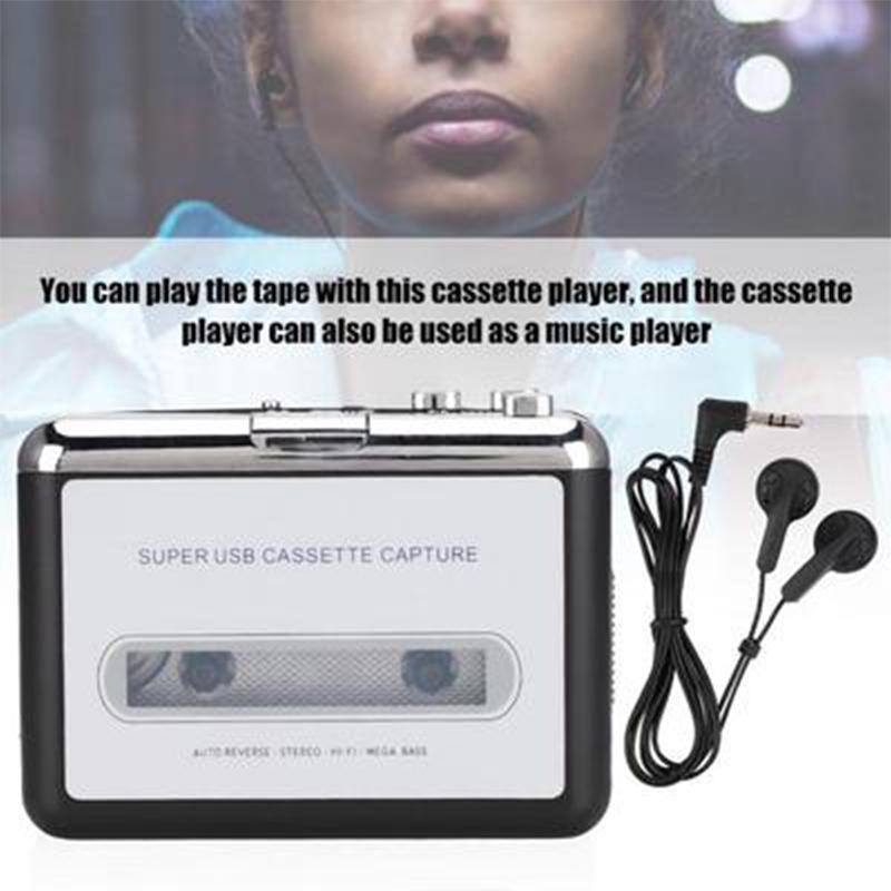 Buy Cassette Player Portable Tape Player Captures MP3 Audio Music Via ...