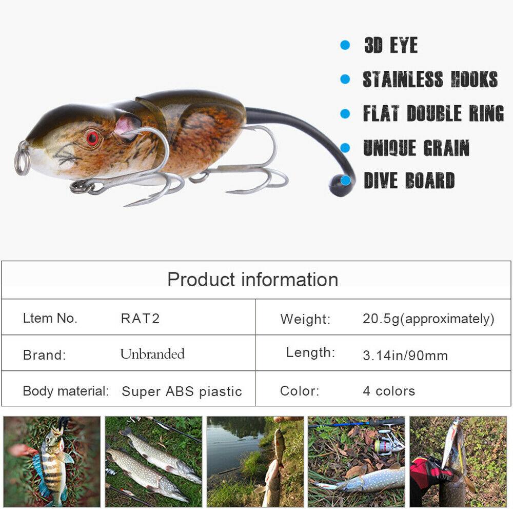 Cheap 1Pc 9cm/21g Fishing Lure Rat Swimbait Hard Mouse Artificial Bait ...