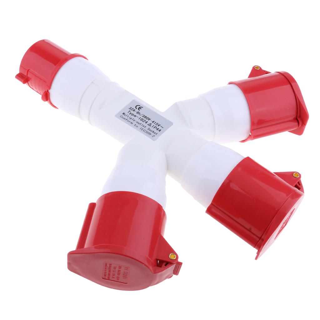 Buy 380V 32A 4Pin Industrial Site Plug Socket Weatherproof IP44 ...