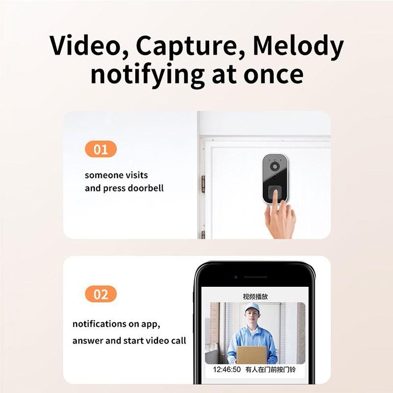 Buy Smart Home Video Doorbell Wifi Camera Wireless Doorbell Call ...