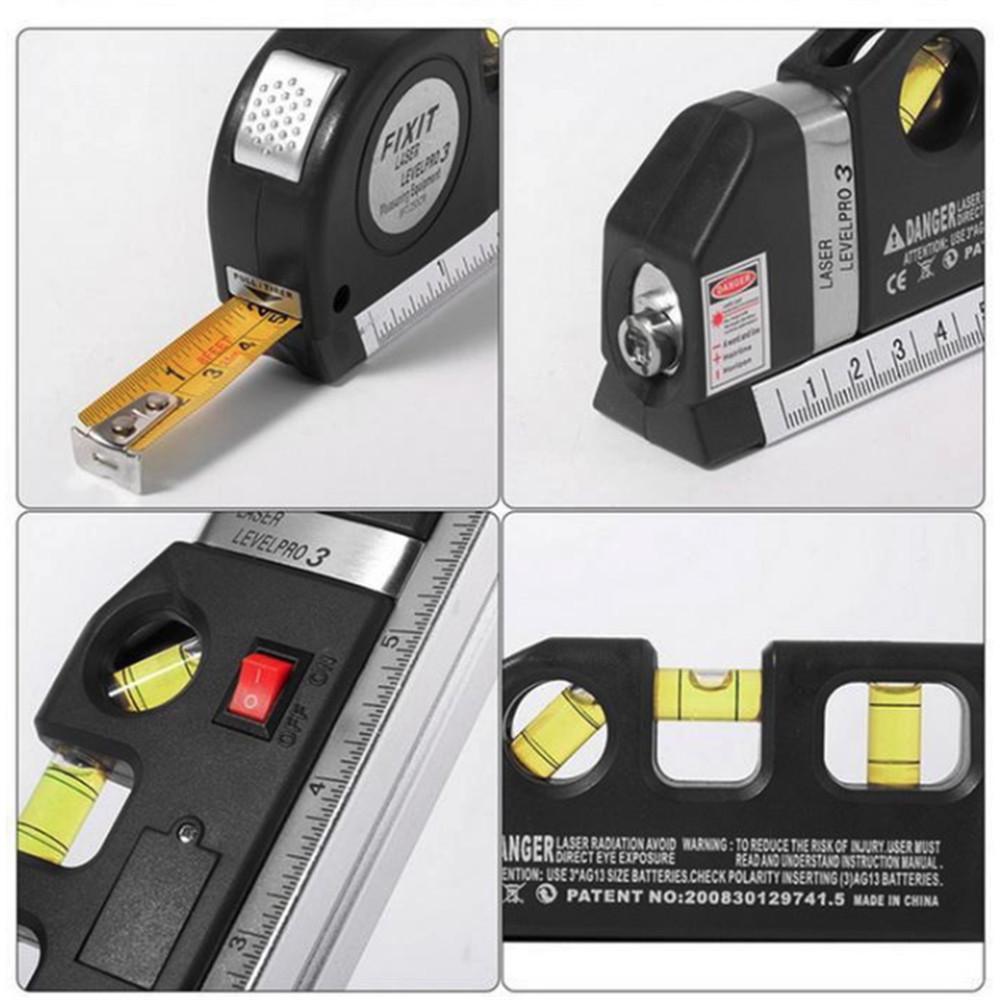 Buy Laser Level Horizon Vertical Measure Tape 8FT Aligner Multifunction ...