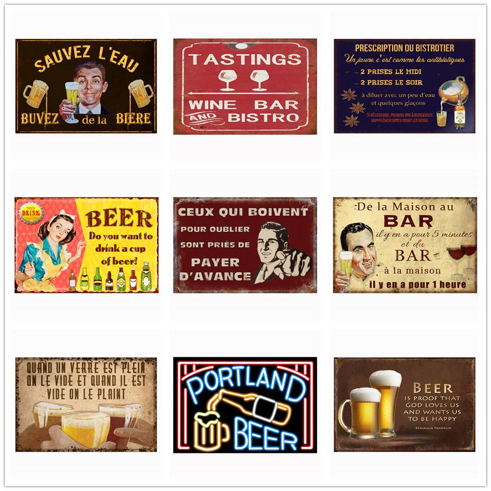 Buy Beer Tin Signs Metal Vintage Signs 11.8 * 7.8 Inches, Bar Cafe Home ...