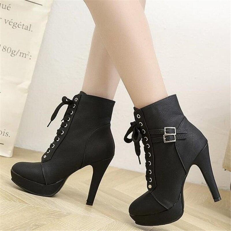 Buy Women's Boots Stiletto High Heels Womens Shoes Fashion Casual ...