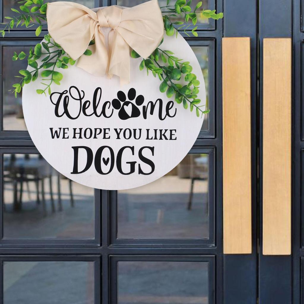 Home Décor Wall Hangings 12 Wooden Welcome Sign-Front Door Sign-Round ...