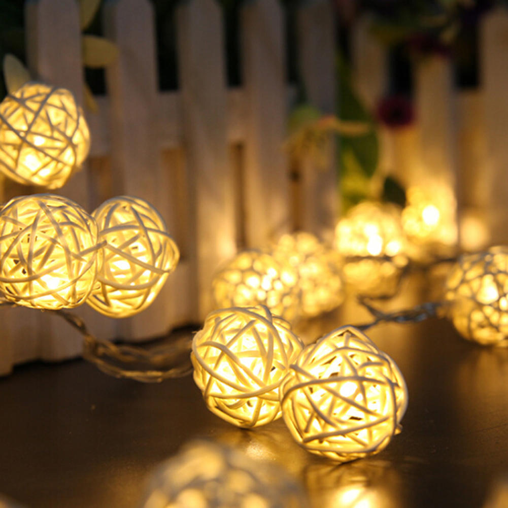 2018 Beautiful Thai rattan lamp string room bedroom decoration LED ...