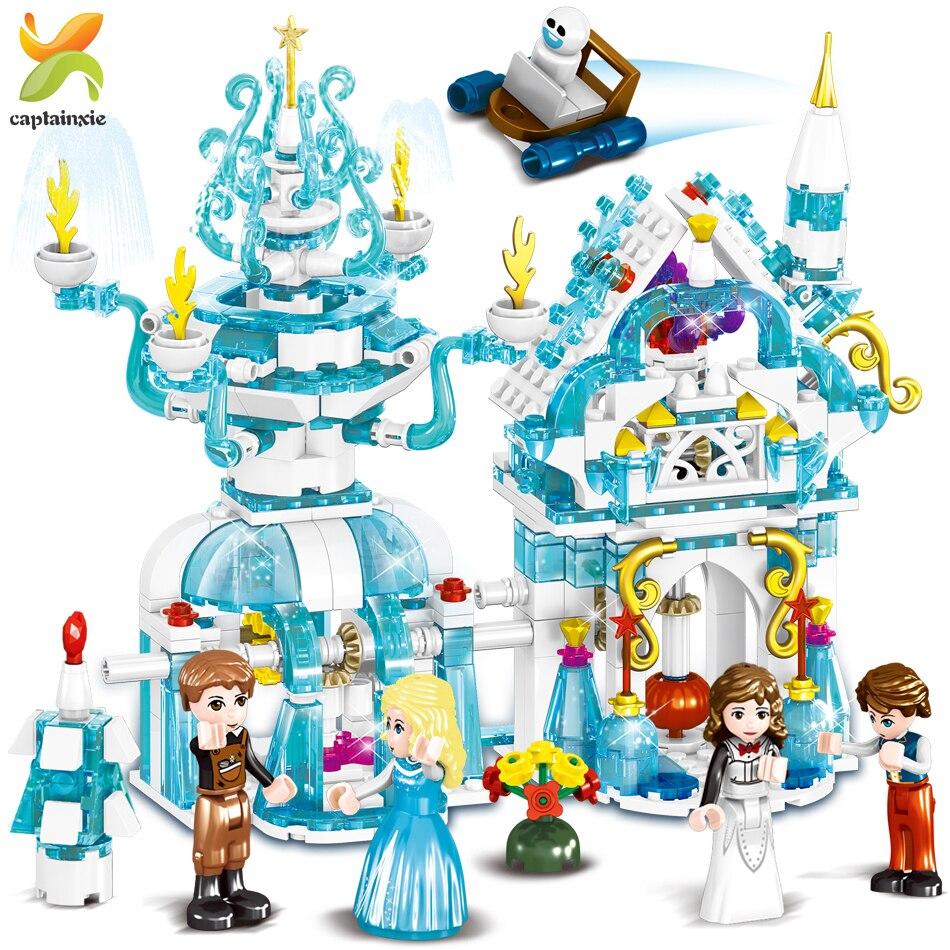 483pcs 4IN1 Winter Snow House Castle Princess Building Blocks Girls ...
