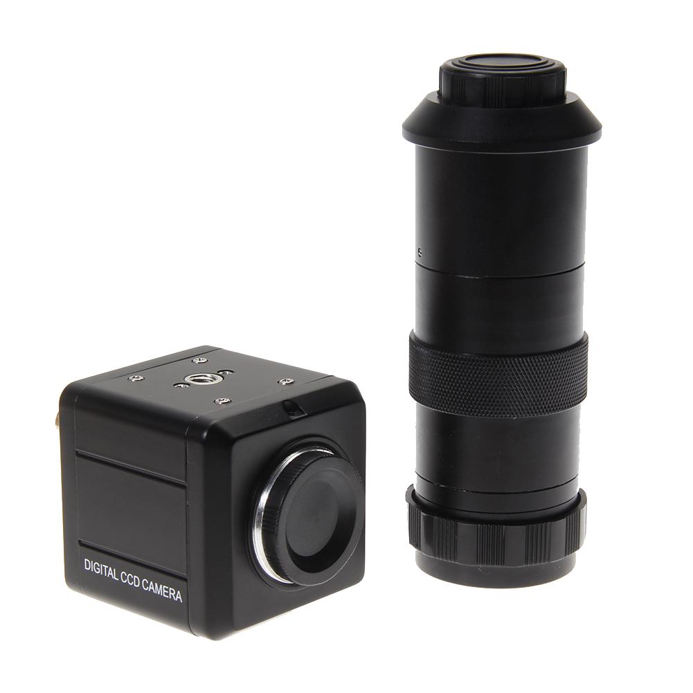 100X Digital Industrial Microscope Camera BNC AV TV Video Zoom C Mount ...