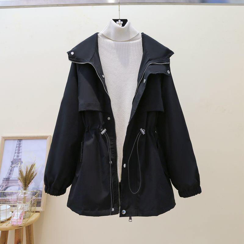 Cheap Autumn Fashion Solid Women Windbreaker Trench Coat Loose Jacket ...