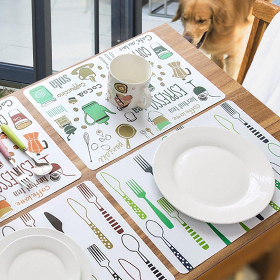 Buy YUUZI Waterproof Table Mat Plastic Heat-Resistant Pad Creative ...