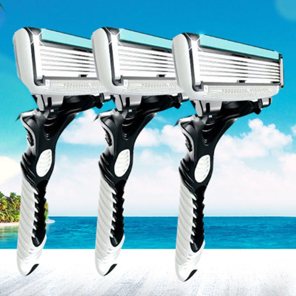 Buy KSSS 3Pcs Men Safety Classic 6 Layers Shaving Hair Blade Razor ...