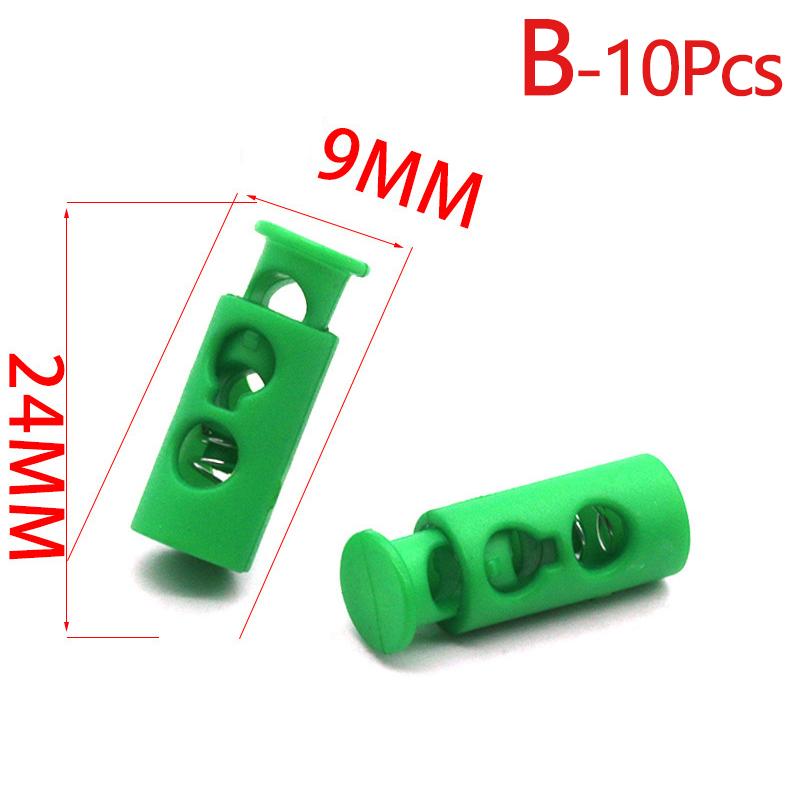 10pcs DIY 2 Holes Plastic Multicolor Rope Lock Clips Adjustment Buckle ...