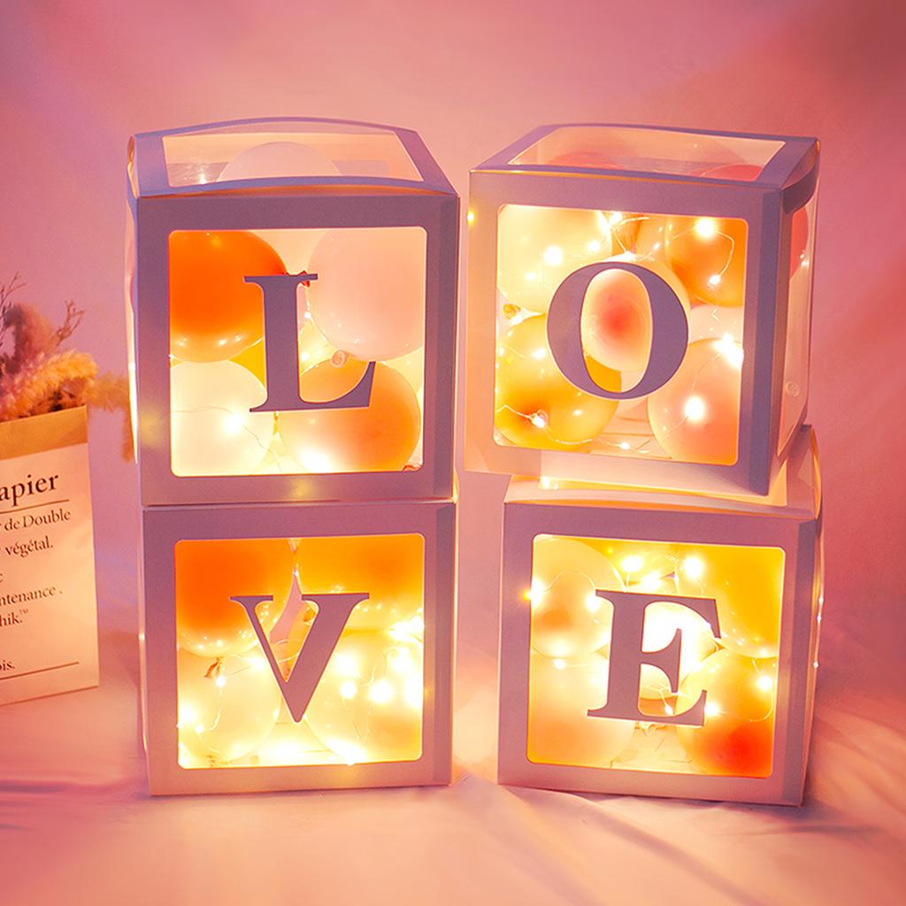 Buy 4PCS Balloon Case Party Decorative Balloons Box Transparent Balloon ...