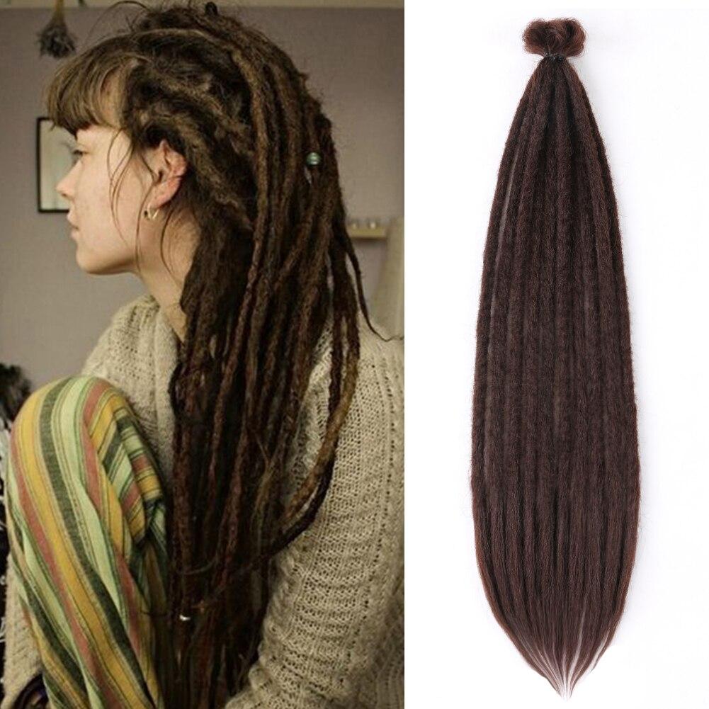 20Inch 100% El Yapımı Dreadlocks Reggae Saç Hip-Hop Tarzı Yumuşak sahte ...