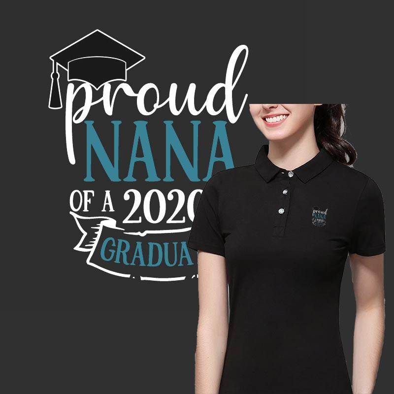 Buy Graduate 2020 Printing Women Shirts Tops Slim Short Sleeves Summer ...