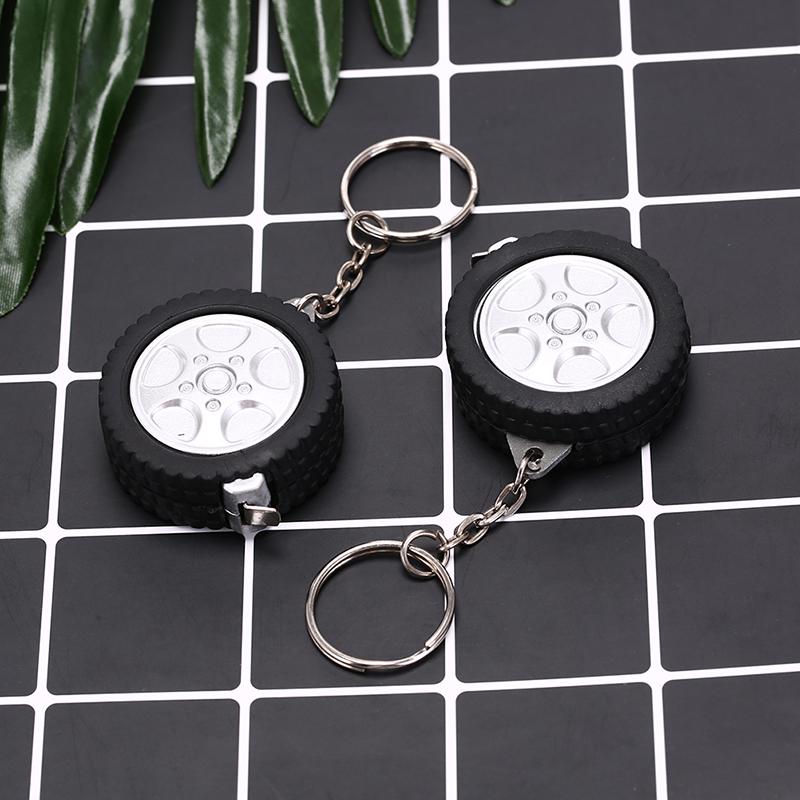 Car Tire Measure Portable Keychain Plastic Retractable Soft Ruler ...