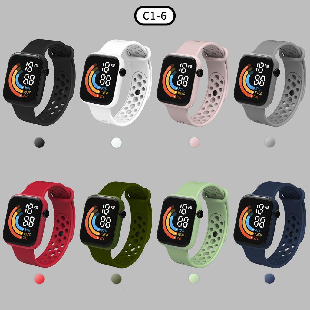 Trendy Unisex Rainbow LED Watch Kids Watch Student Electronic Clock C1 ...