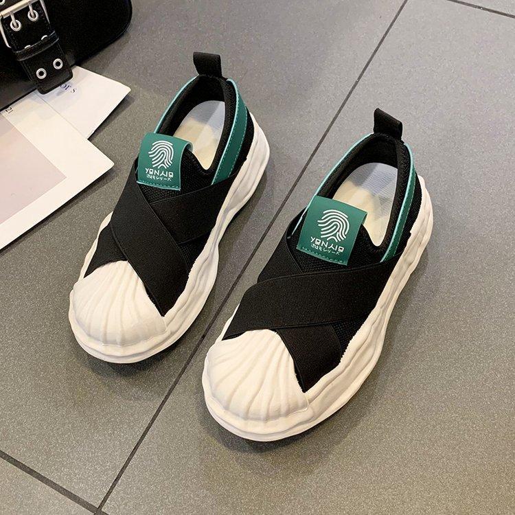 Shell Head Melting Shoes Women Spring Autumn New Casual Canvas White ...