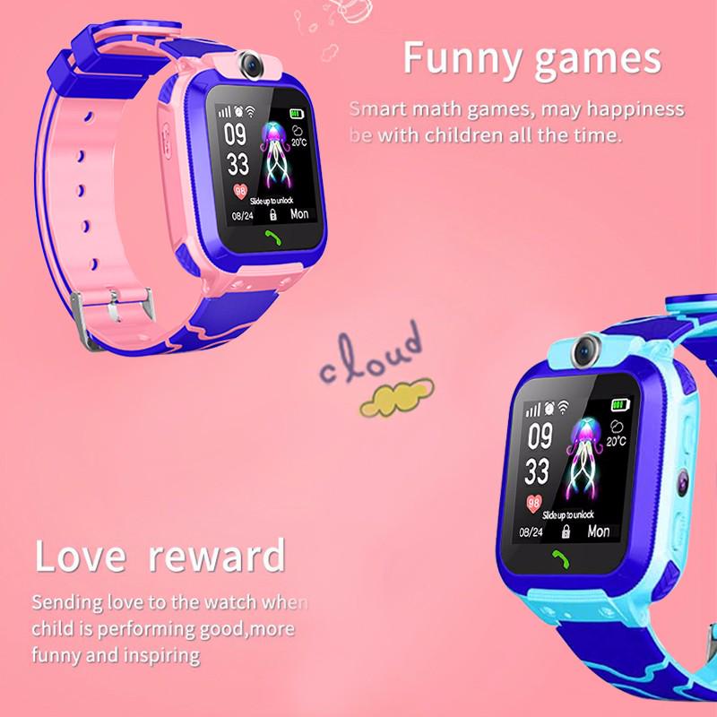 Buy Q12 Children Smart Watch IP67 Waterproof Kids GPS Tracker Anti-Lost ...