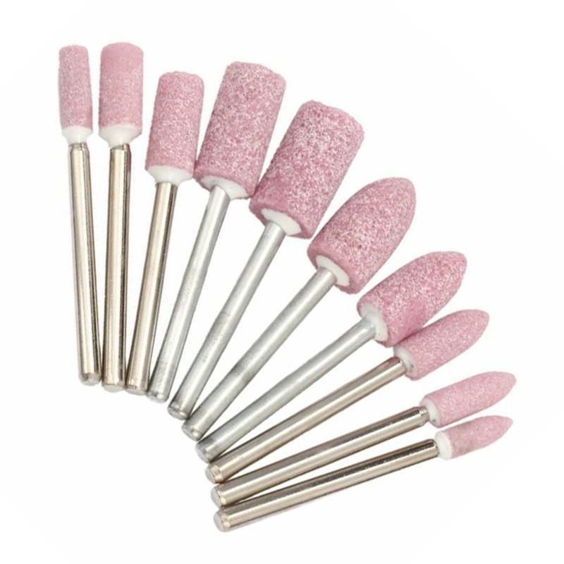 Buy 3mm 1/8" Abrasive Mounted Stone Grinding Wheels Bits Set Cone ...
