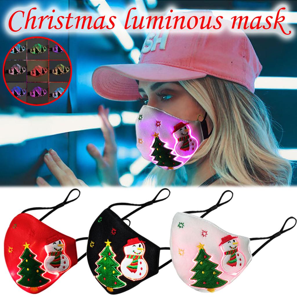 Buy Christmas Glowing Mask Christmas Glowing Mask Fiber Light Colorful ...