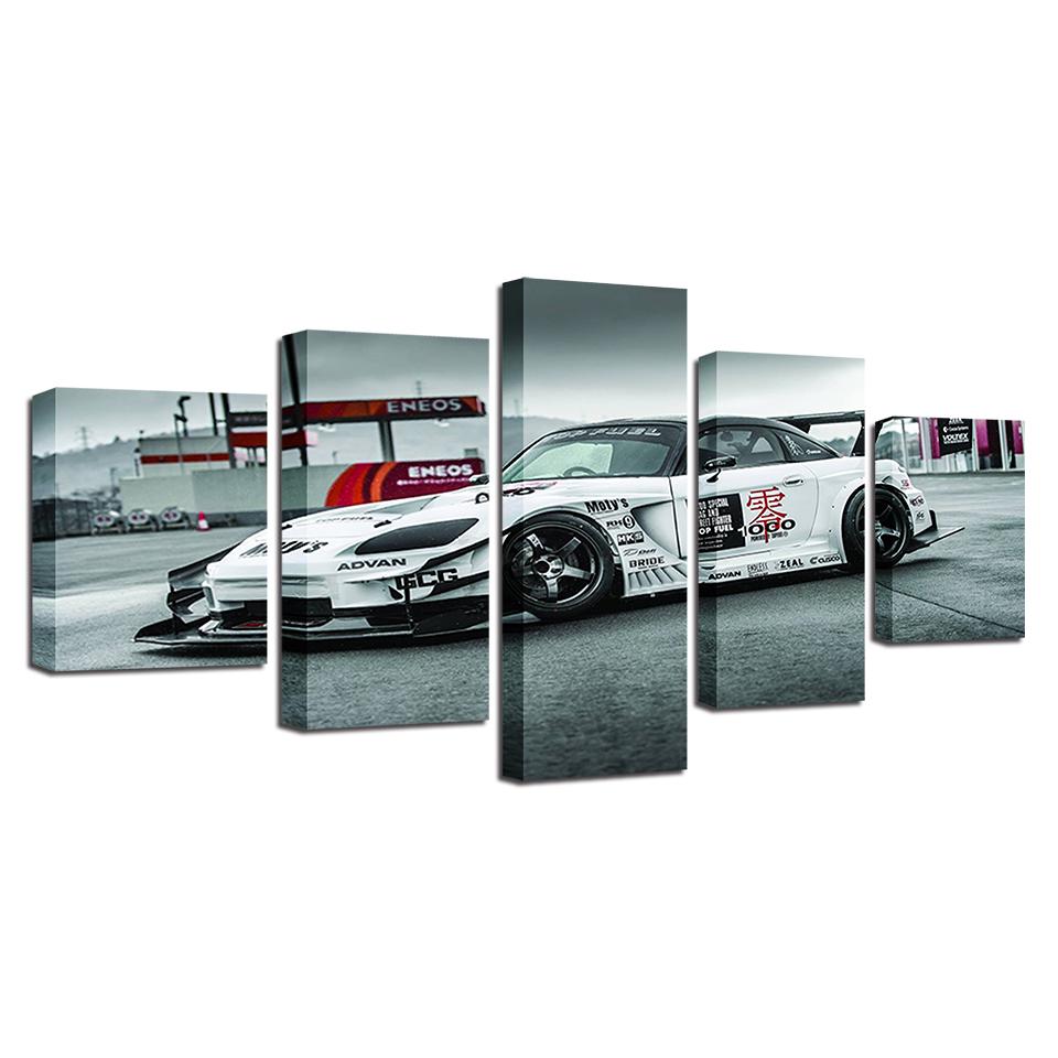 Buy 5 Panel Car Racing HD Photo Print Without Frame Canvas Painting at ...