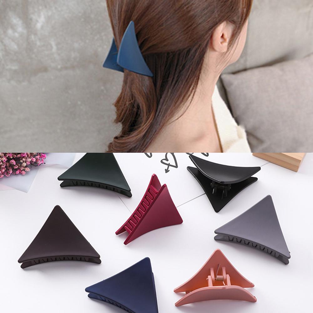 Buy Women Girls Triangle Shape Acrylic Hair Clips Claws Barrette Crab ...
