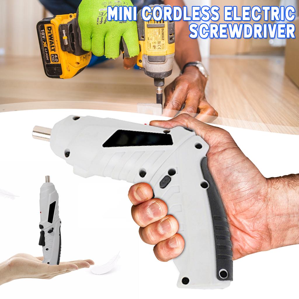 3.6V 1300mAh Mini Cordless Electric Screwdriver USB Rechargeable Drill ...