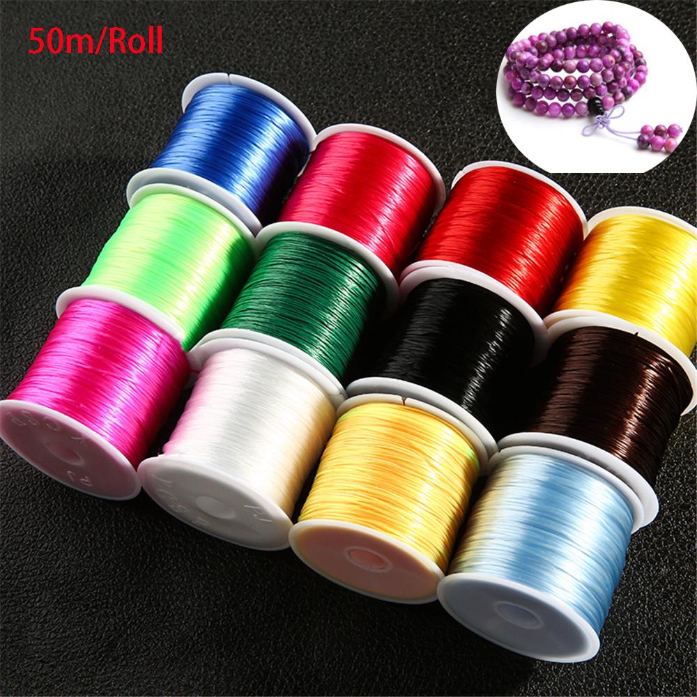 Buy 50m/Roll Tools Jewelry DIY Necklace Elastic Line Thread Beading ...