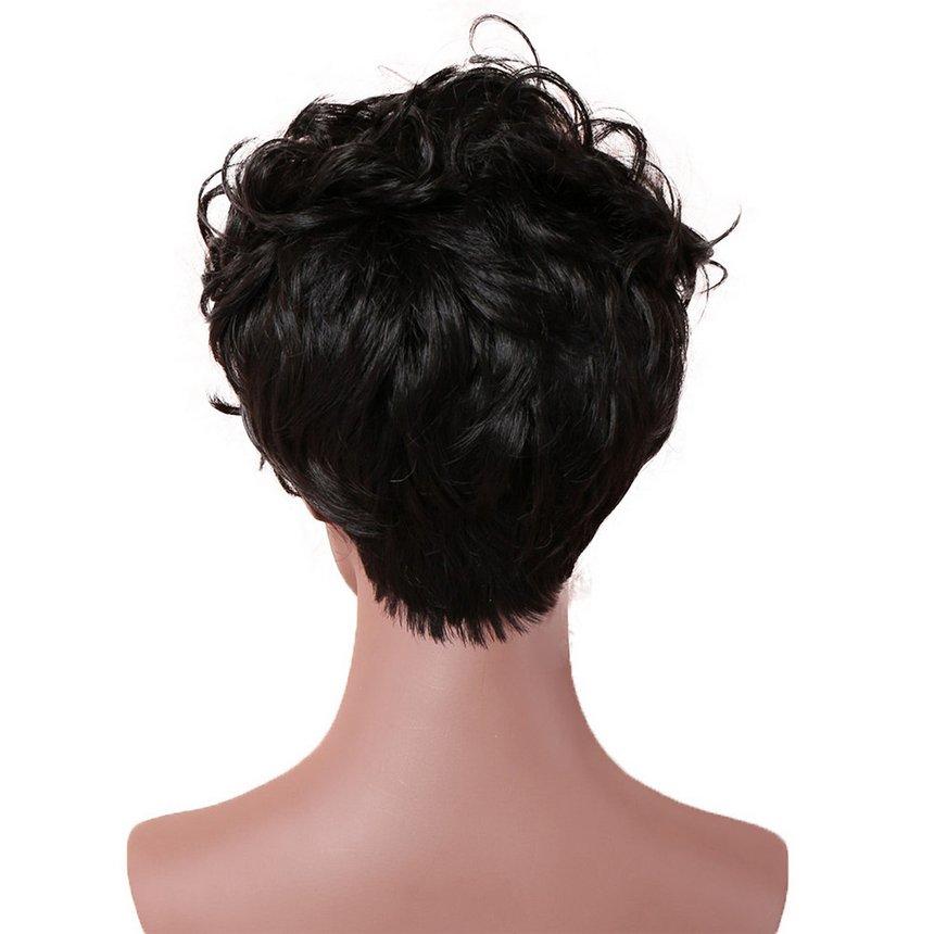 Buy HEATHY CARE1 Short Micro Hair Curls Natural Lifelike Fiber Wigs ...