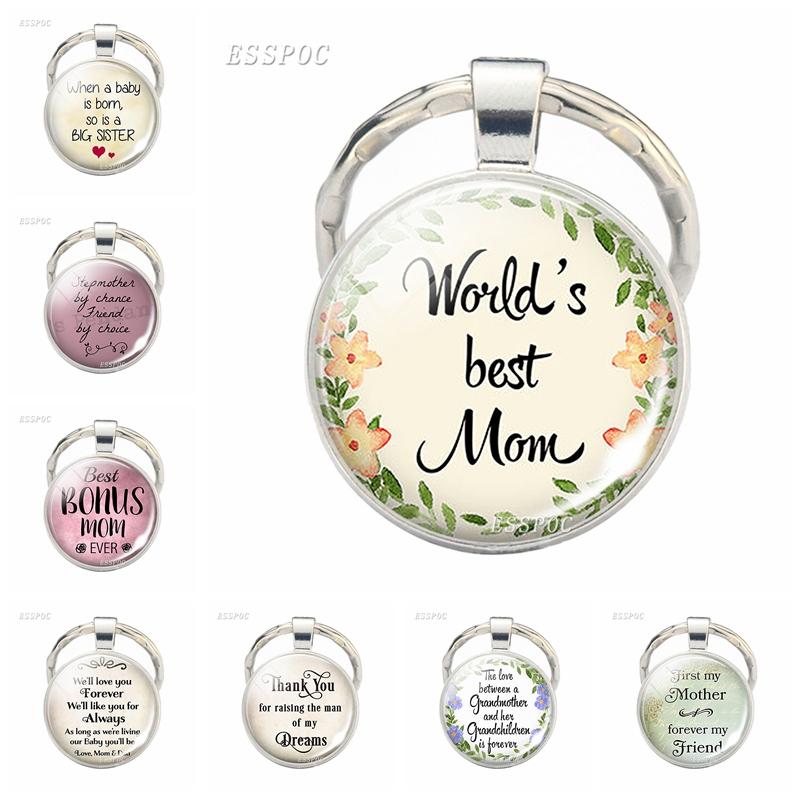 Buy ''World's Best Mom" Mother's Day Jewelry Gift for Mom Glass ...