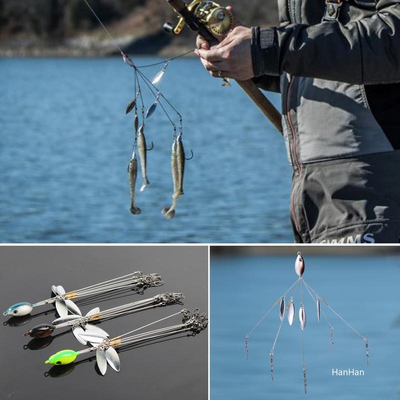 Buy Fishing Tackle Accessories 5 Arms Alabama Umbrella Rig with Multi ...
