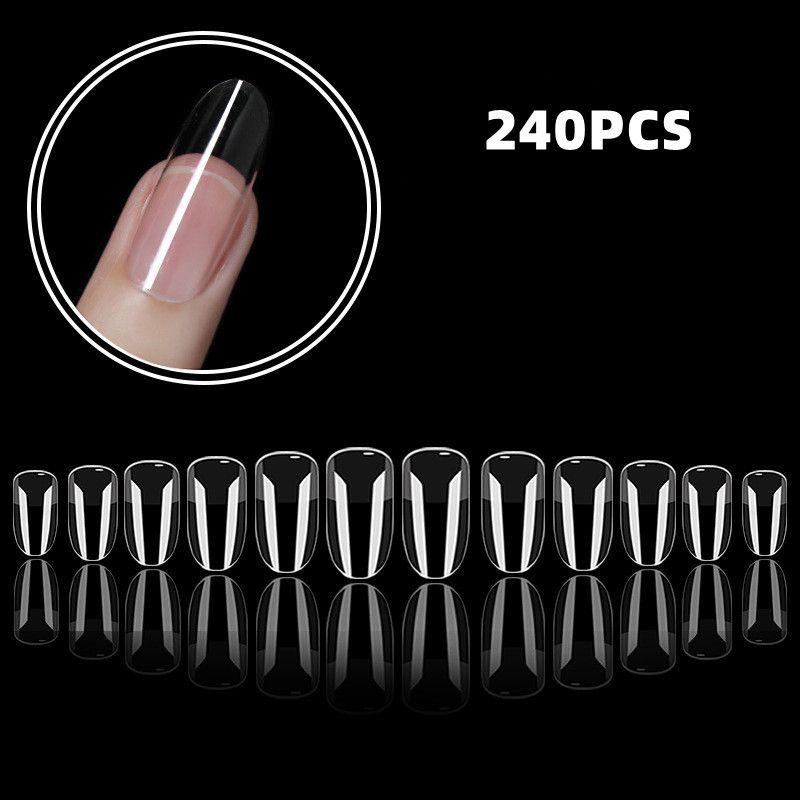 Buy Enhancement 240pcs Nail Piece Transparent Non Marking Ultrathin ...