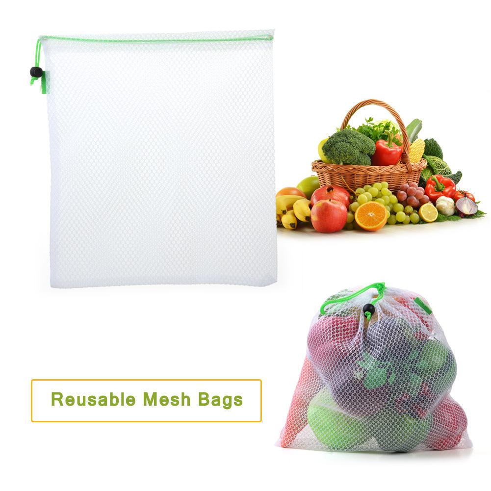 Buy Reusable Mesh Produce Bags Grocery Fruit Vegetable Sundries Storage ...