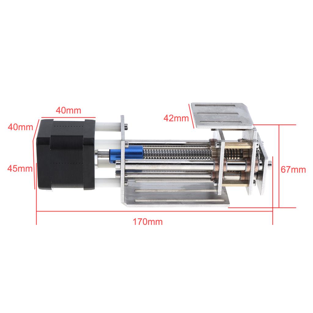 Buy Mini Z-axis Threaded Rod Sliding Table with Linear Rail for CNC ...