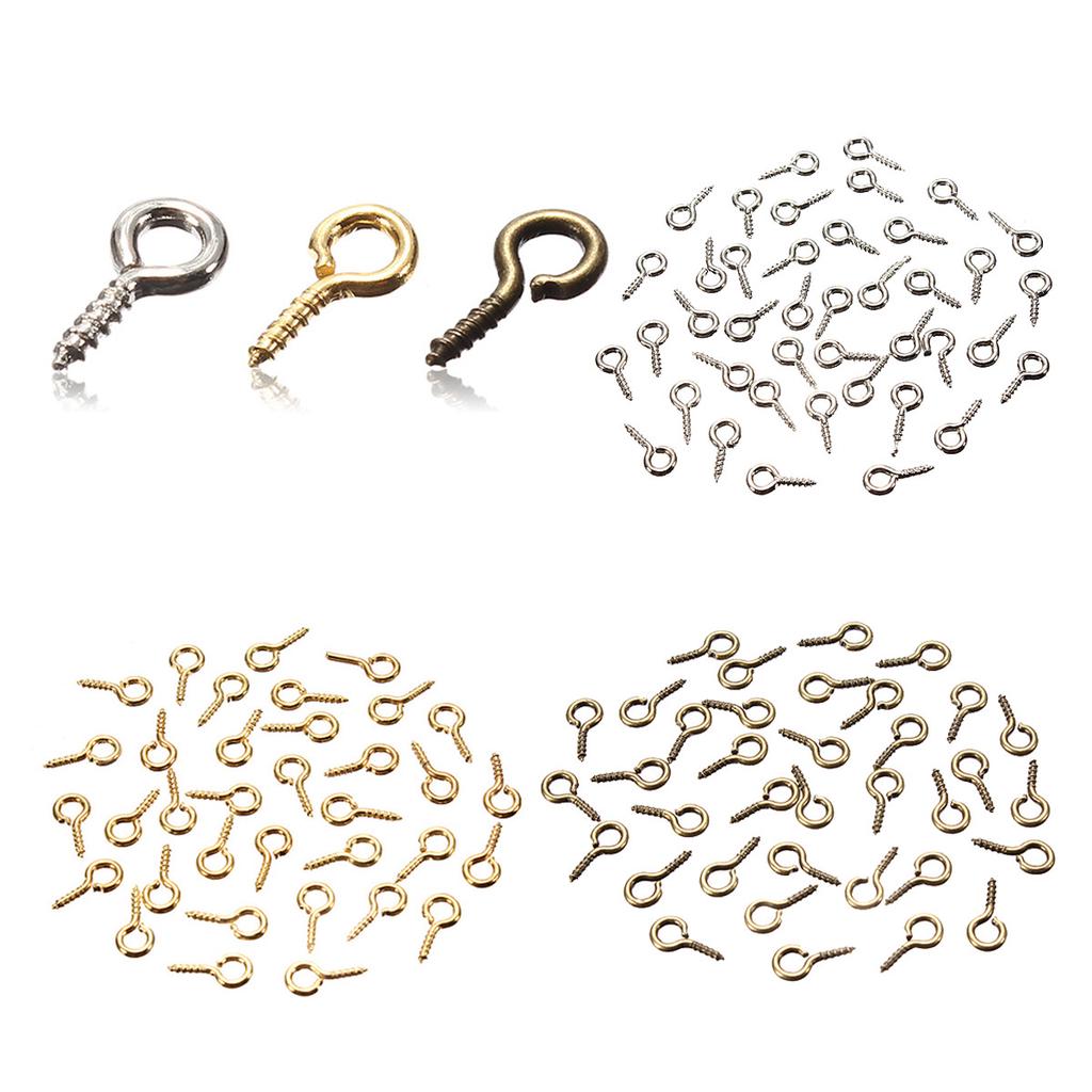 100pcs Units Small Mini Eye Pins Fishhooks Eyelets Eyelet Connectors ...
