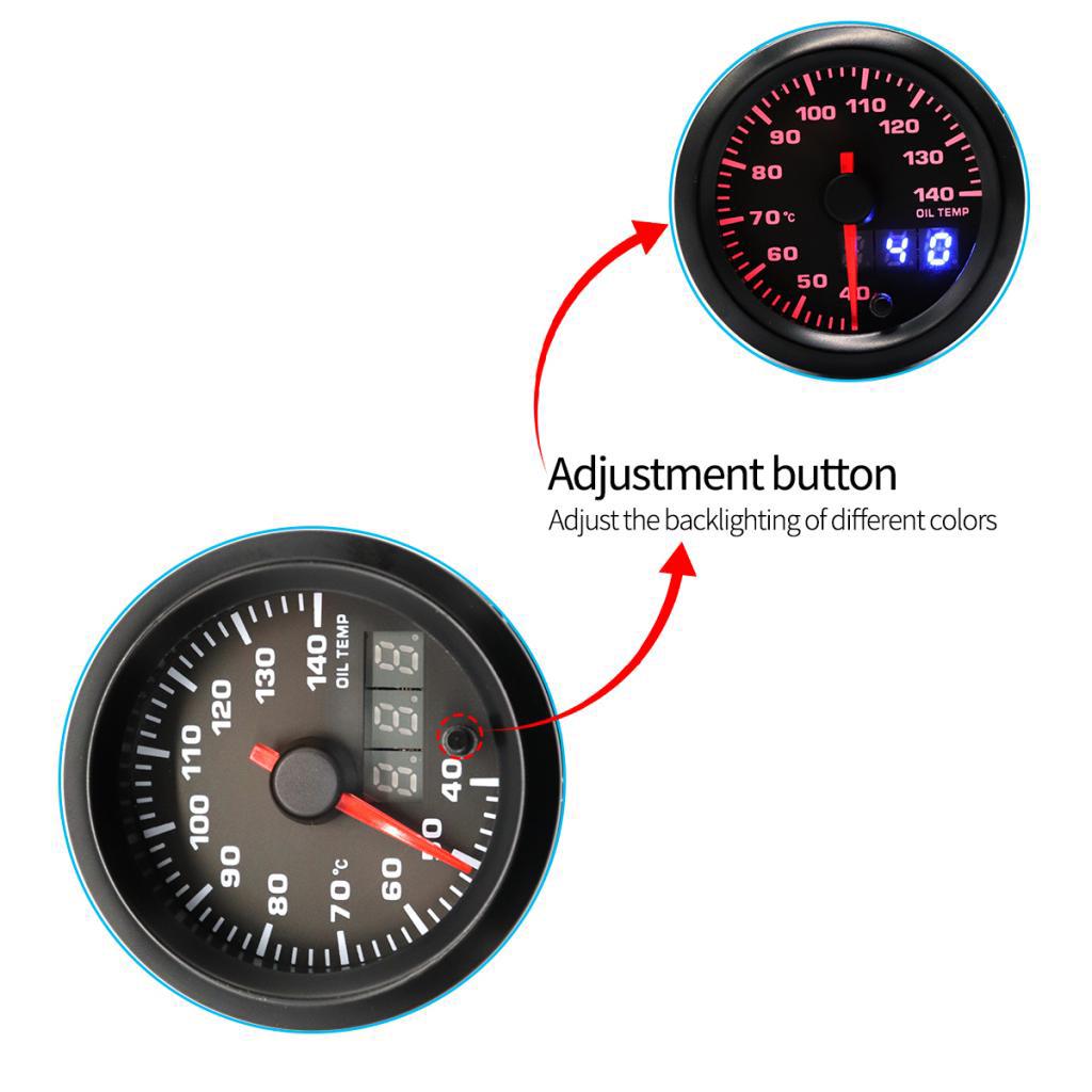 40140C Amber Light Oil Temperature Gauge Automobile meter with Sensor ...