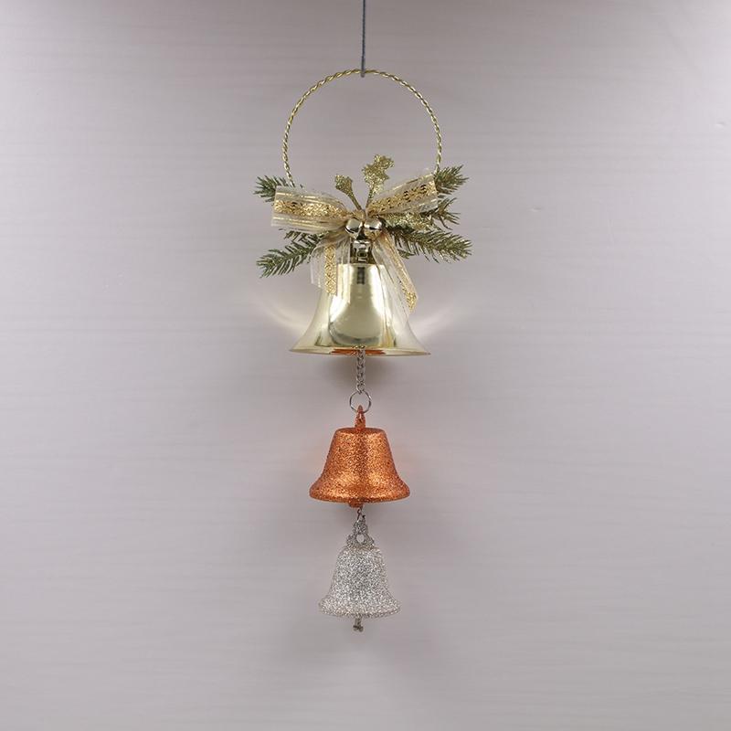Christmas Bells Pendant With Ribbon Wrought Iron Bell Strings Hanging ...