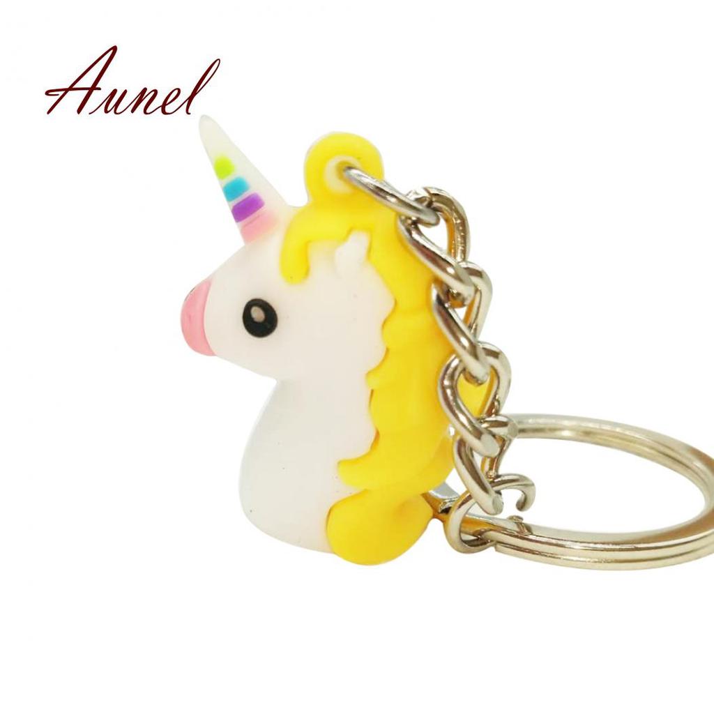 Cute Rainbow Unicorn Key Chain Decoration Birthday Party Return Bag ...