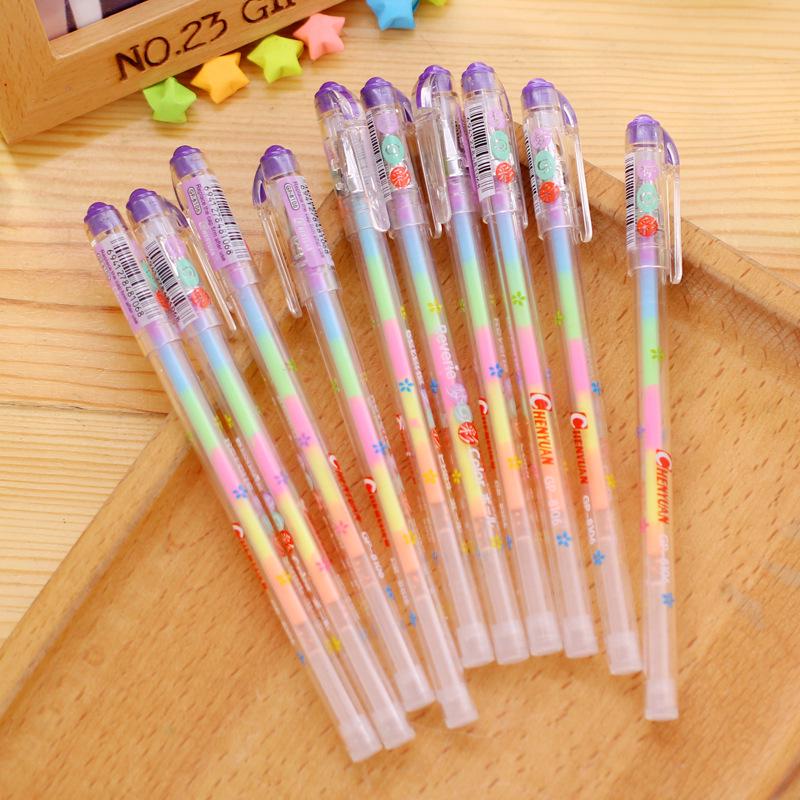 Buy Rainbow 6 Color In 1 Pen Colorful Ballpoint Pen Highlighter at ...
