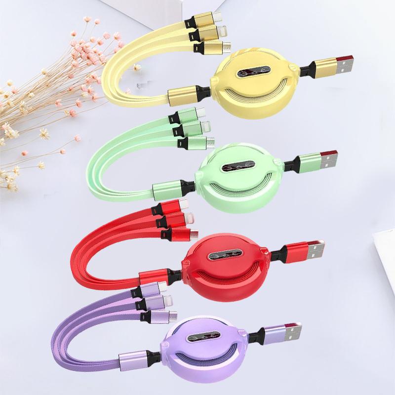 Buy 3 in 1 USB Cable for Huawei Xiaomi 3in1 2in1 Retractable 3.1A ...