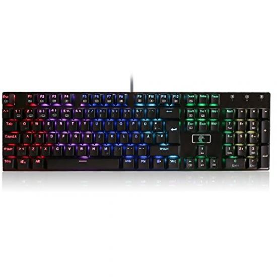 Buy Clavier mécanique gaming rvb éclairage plaque métallique auswechsel ...