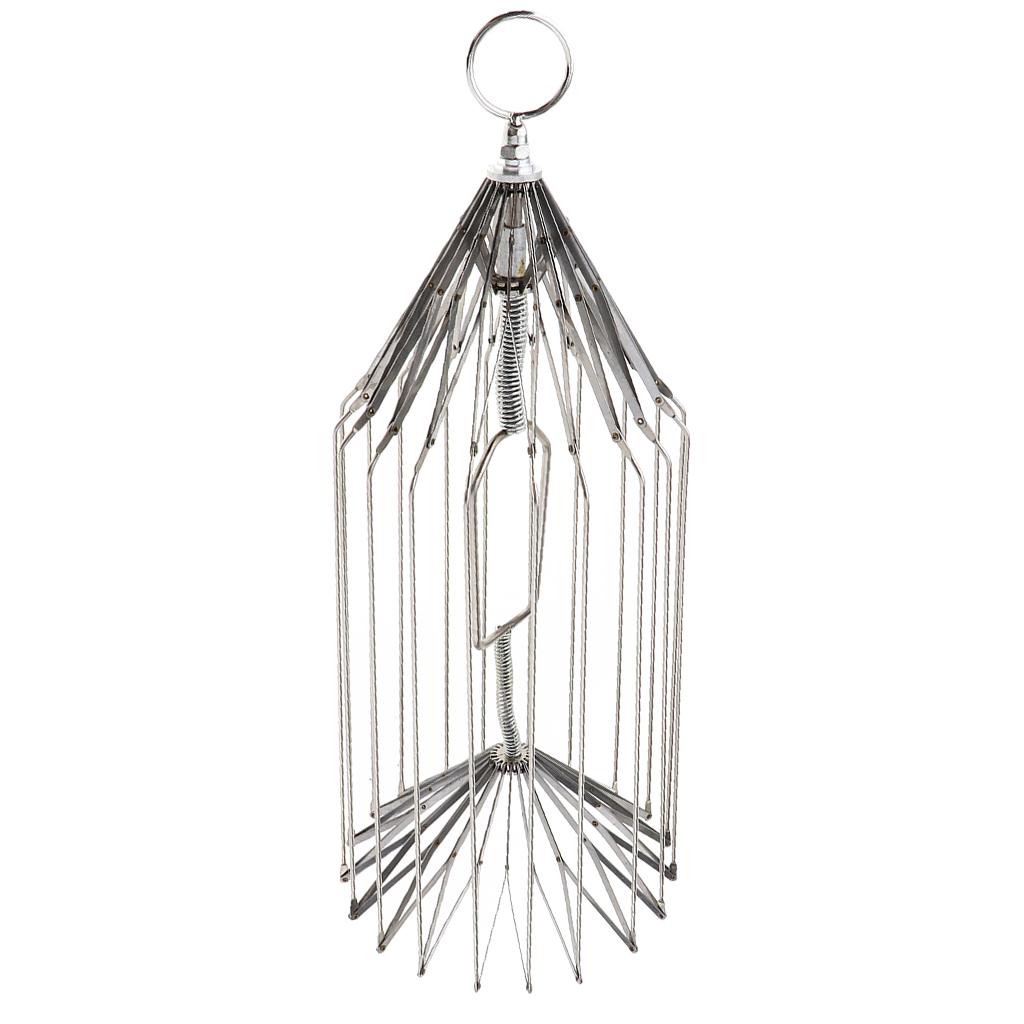 Silver Metal Appearing Bird Cage Magic Tricks Magician Stage Gimmick ...